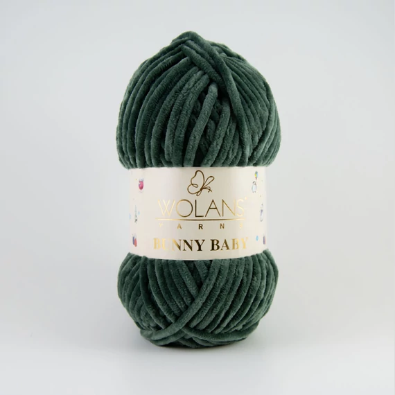 79 Mohazöld Wolans Bunny Baby zsenília fonal amigurumihoz | Fonalazoo